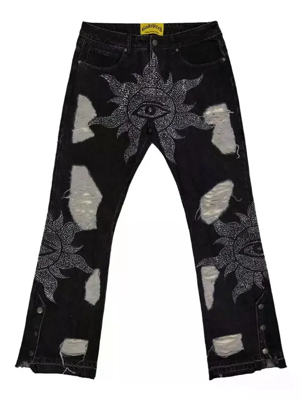 GODSPEED Crystal Vizion Distressed Jeans