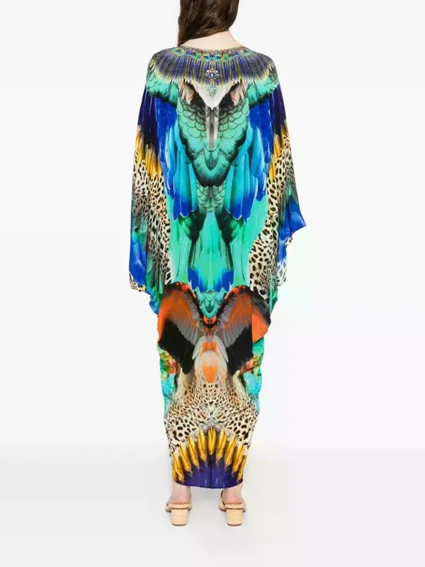Camilla Graphic-print V-neck T-shape Dress