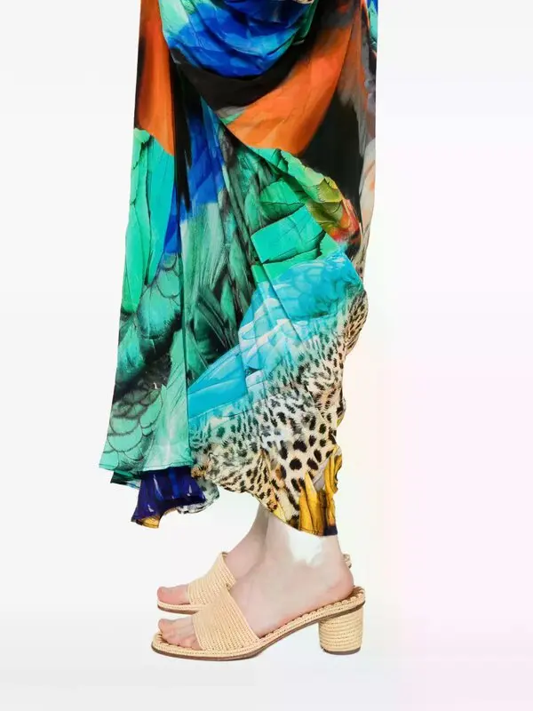 Camilla Graphic-print V-neck T-shape Dress
