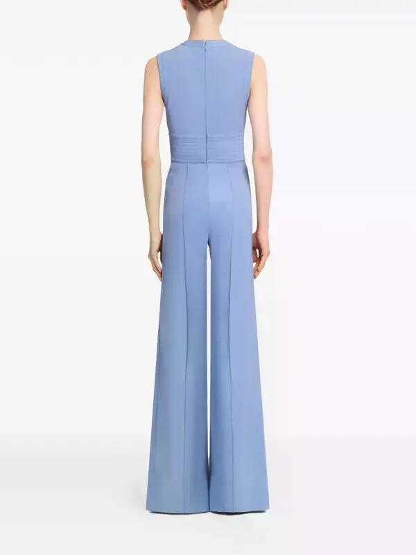 Elie Saab Sleeveless Lace-up Wide Leg Jumpsuit