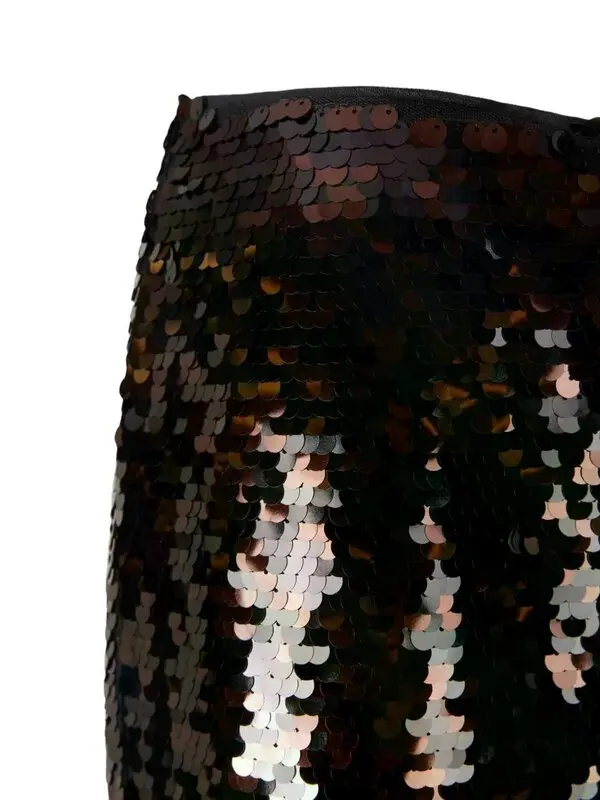 Staud Ciara Sequin Midi Skirt - Brown