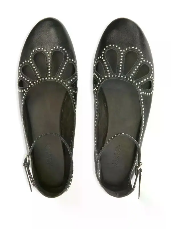 Isabel Marant Étoile Bloris Cut-out Ballerinas - Black