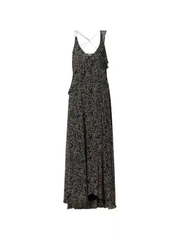 MARANT ETOILE Geometric Maxi Dress - Black