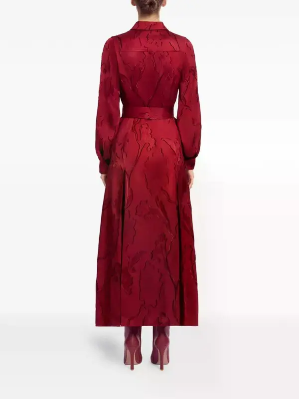 Elie Saab Long-sleeve Belted Midi Dress