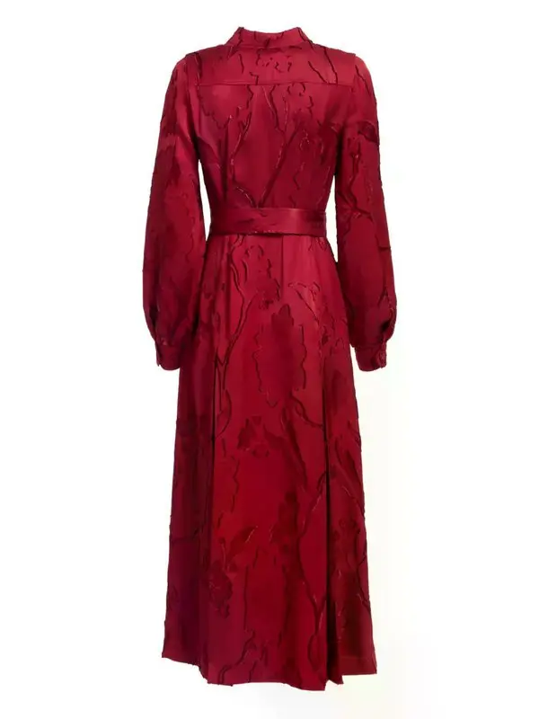 Elie Saab Long-sleeve Belted Midi Dress