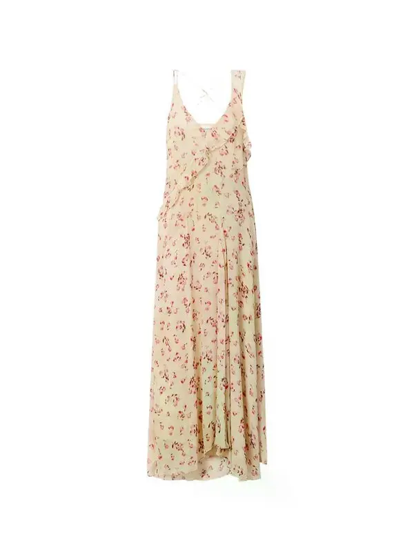 MARANT ETOILE Luxie Floral Midi Dress - Neutrals