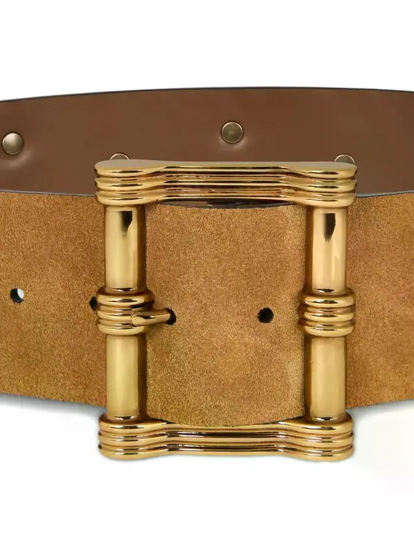 Etro Studded Suede Belt - Neutrals
