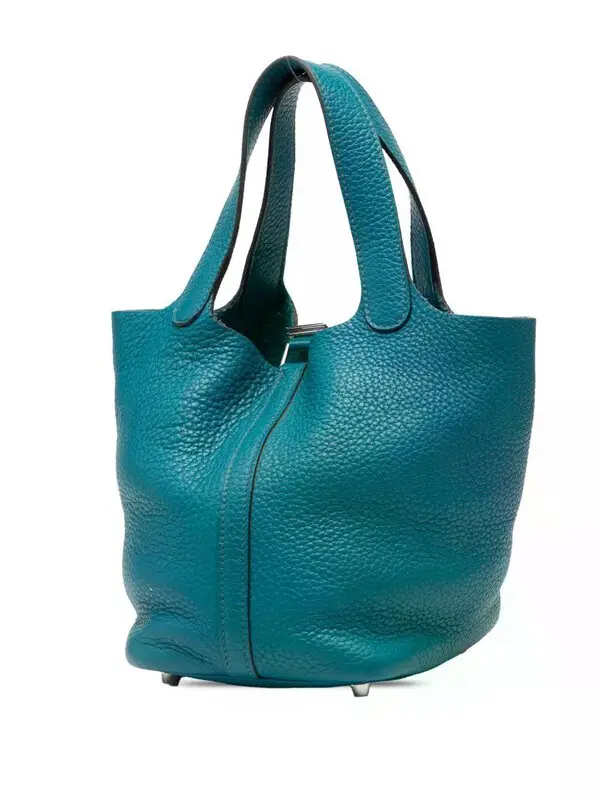 Hermès Clemence Picotin Lock 18 Handbag - Blue