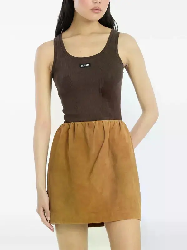 ROTATE BY BIRGER CHRISTENSEN Ribbed Logo Patch Tank Top