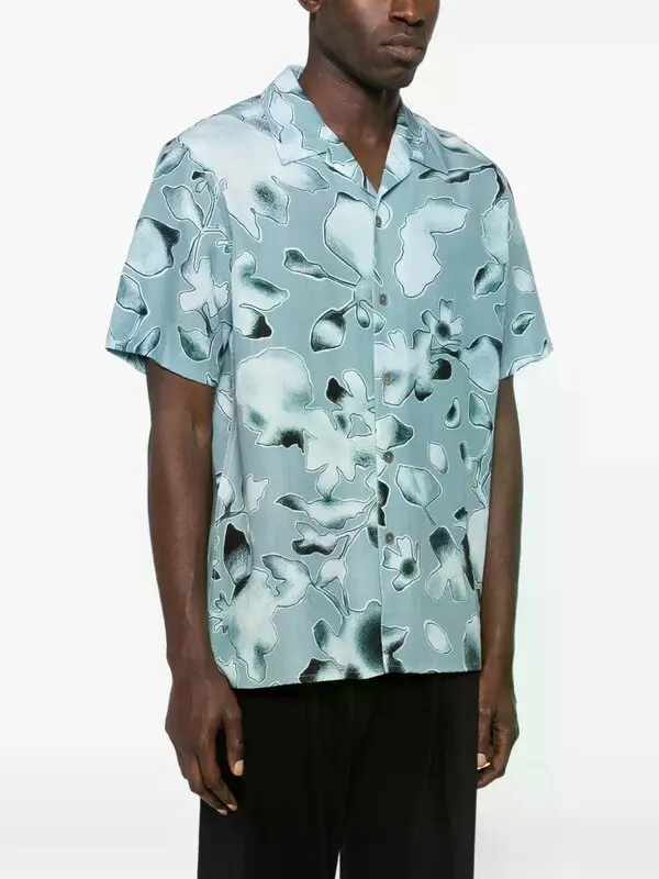 Paul Smith Floral-print Shirt - Blue