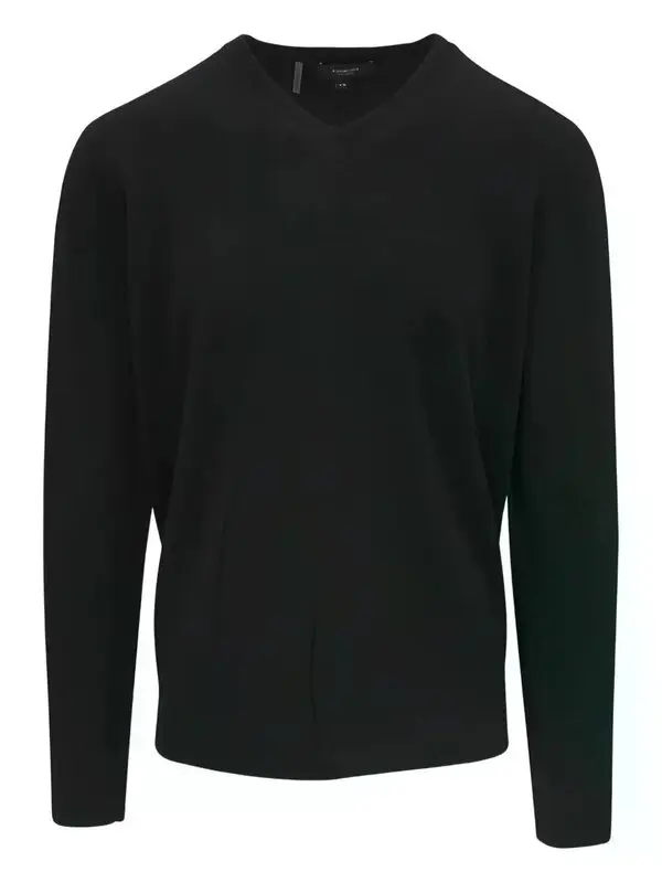 Kinross Cashmere V-neck Fine Knit Sweater