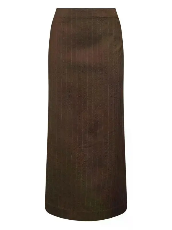 UMA WANG Pinstriped Button Skirt