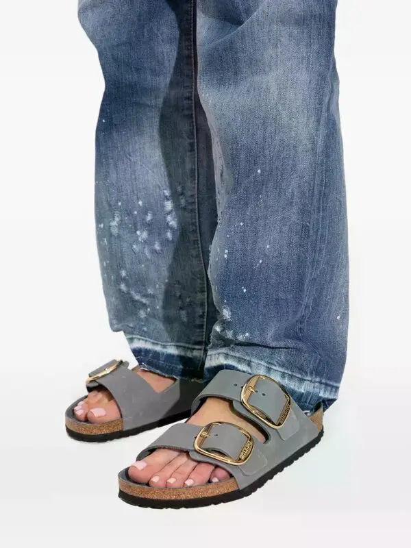 BIRKENSTOCK Double Strap Buckle Sandals - Grey