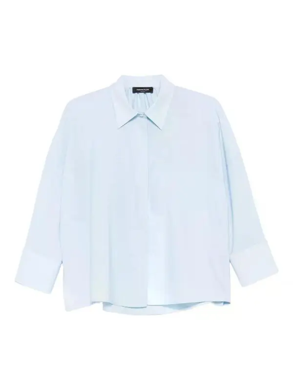 Fabiana Filippi Light Cotton Shirt With Classic Collar - Blue