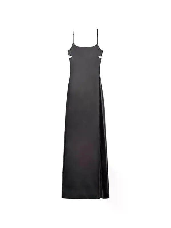 COURREGES Long Cut-out Detail Dress - Black