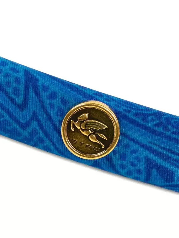 Etro Arnica Printed Metallic Hair Clip