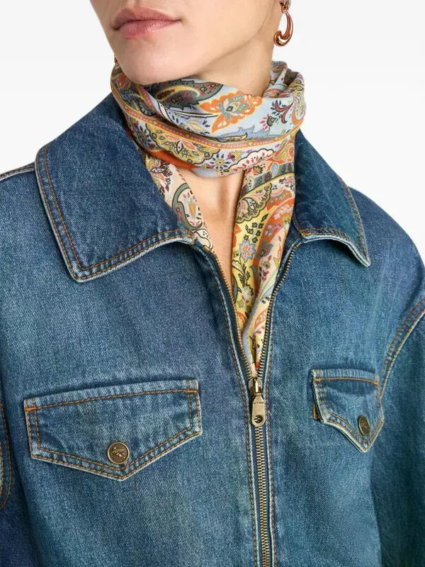 Etro Paisley Scarf - Blue
