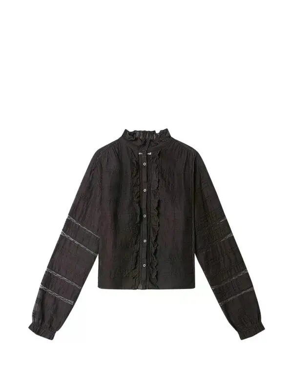 MARANT ETOILE Ruffled Lace Trim Shirt