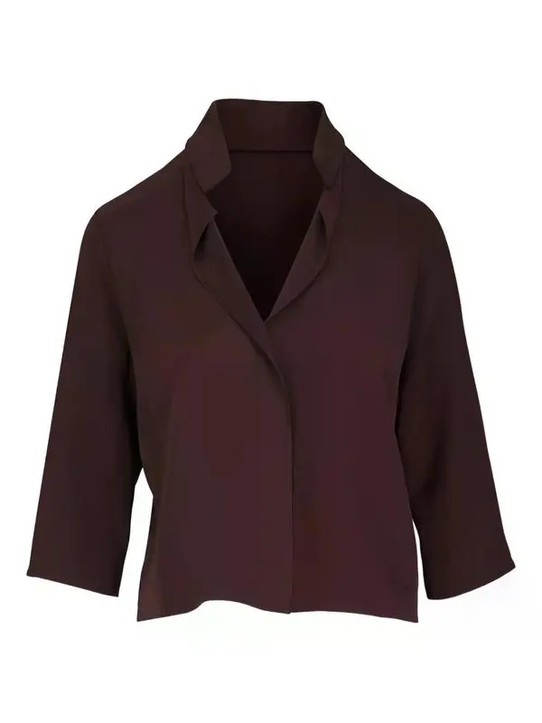 PETER COHEN V-neck Blouse With Three-quarter Sleeves