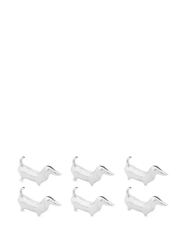 Smythson Dog Place Card Holder - Silver
