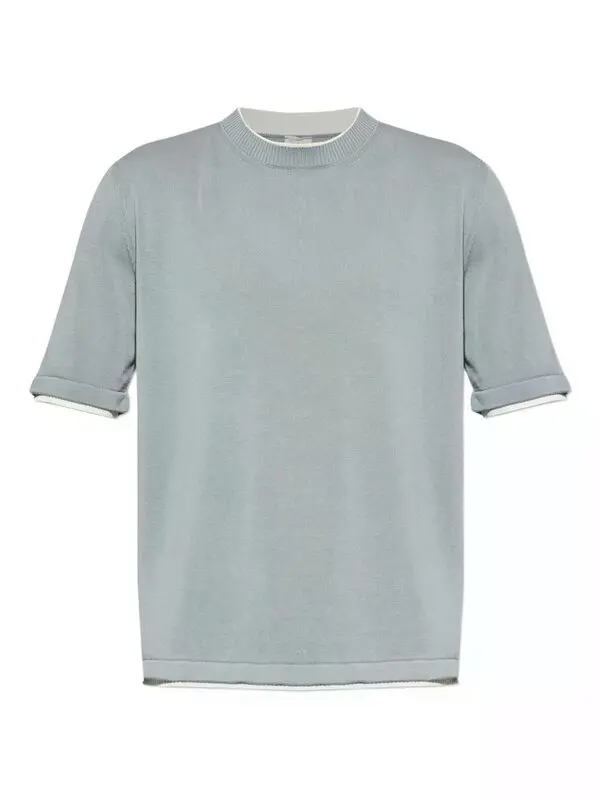 Eleventy Ribbed-knit T-shirt