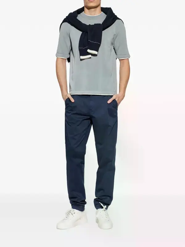 Eleventy Ribbed-knit T-shirt