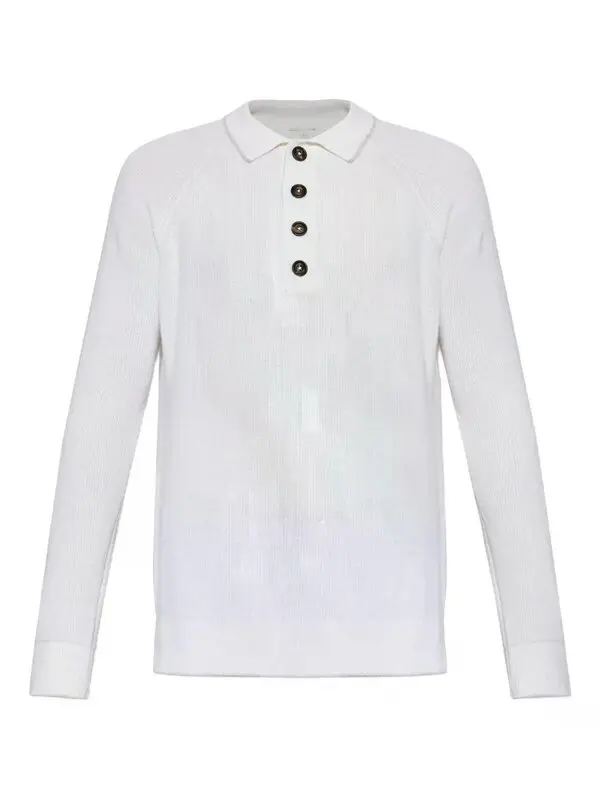 Eleventy Long-sleeve Polo Shirt