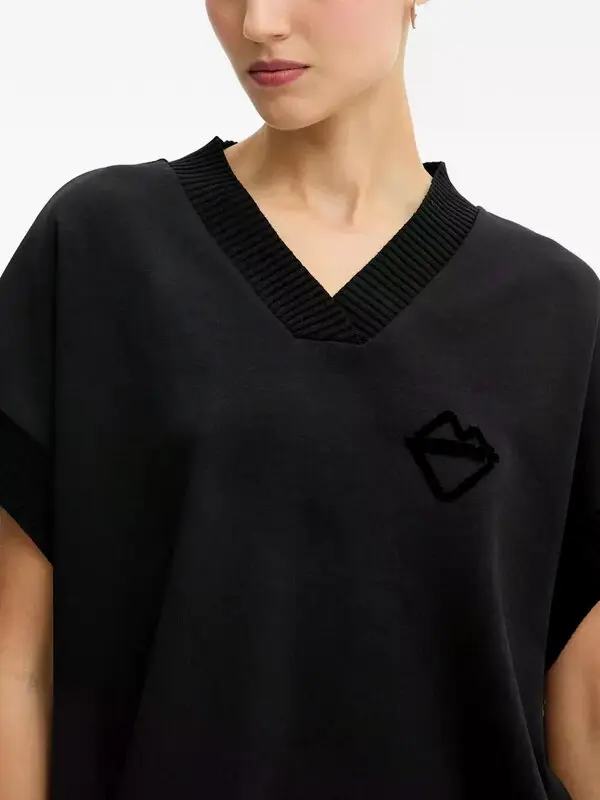 Iceberg V-neck Mini Dress With Logo