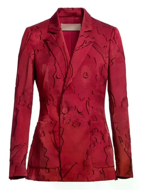 Elie Saab Jacquard Double-breasted Blazer