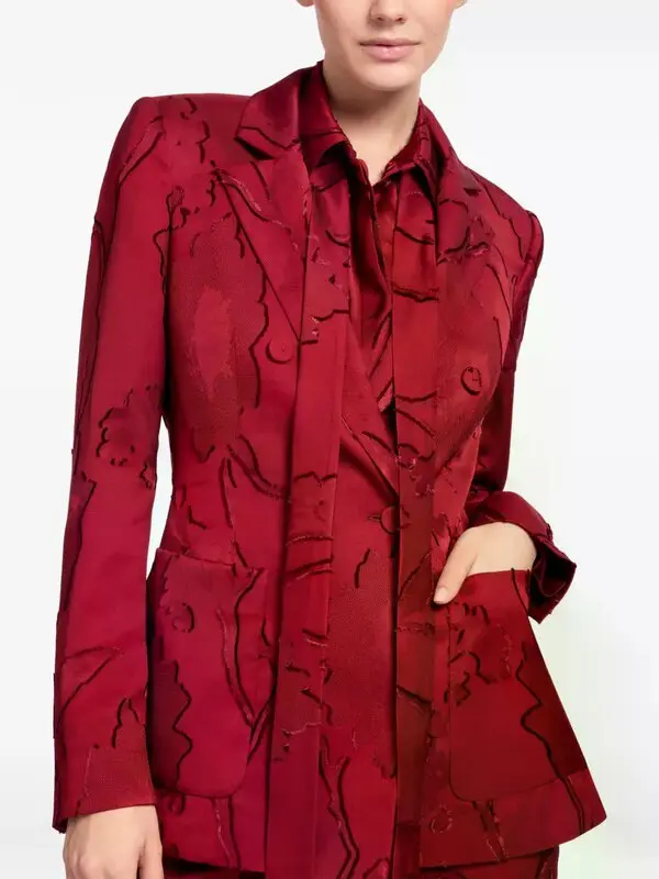 Elie Saab Jacquard Double-breasted Blazer