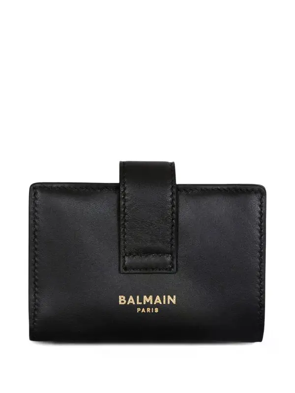 Balmain Padlock Leather Wallet - Black
