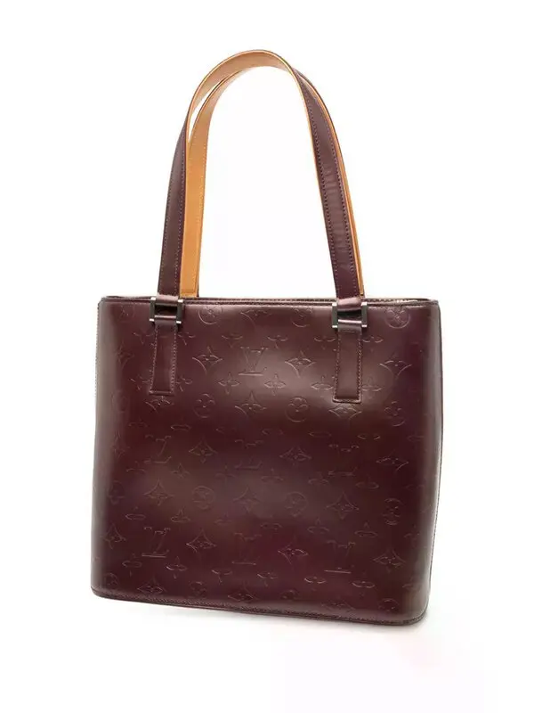 LOUIS VUITTON Monogram Mat Stockton Tote Bag - Red