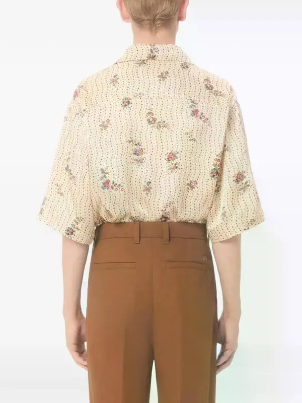 Valentino Garavani Floral-print Shirt - Neutrals
