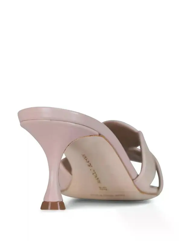 Manolo Blahnik Leather Sandals With Embellished Detailing