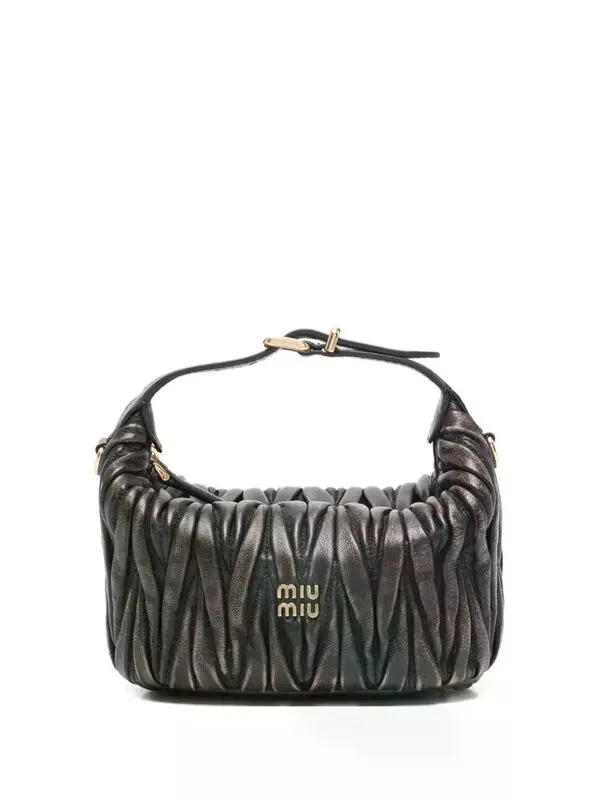 Miu Miu Mini Matelassé Shoulder Bag - Brown