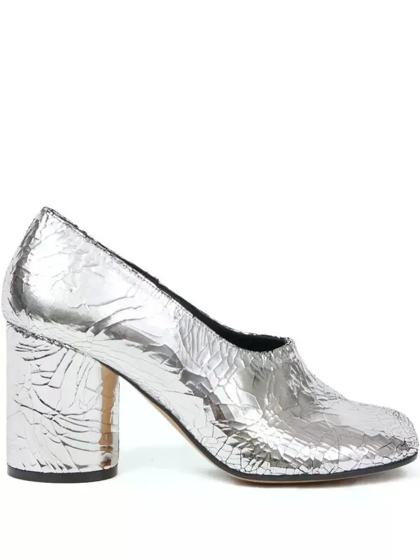MAISON MARGIELA Tabi Broken Mirror High Pumps - Silver