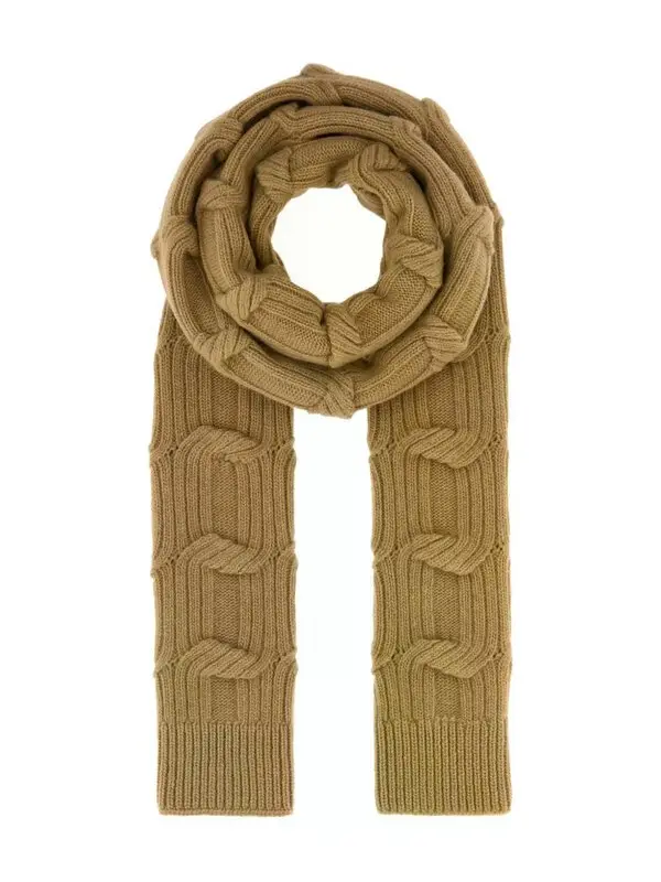 Stella McCartney Falabella Cable-knit Scarf - Brown