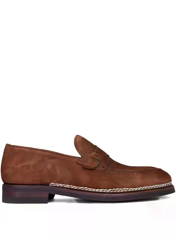 Bontoni Buckled Suede Loafers