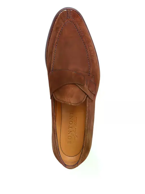 Bontoni Buckled Suede Loafers