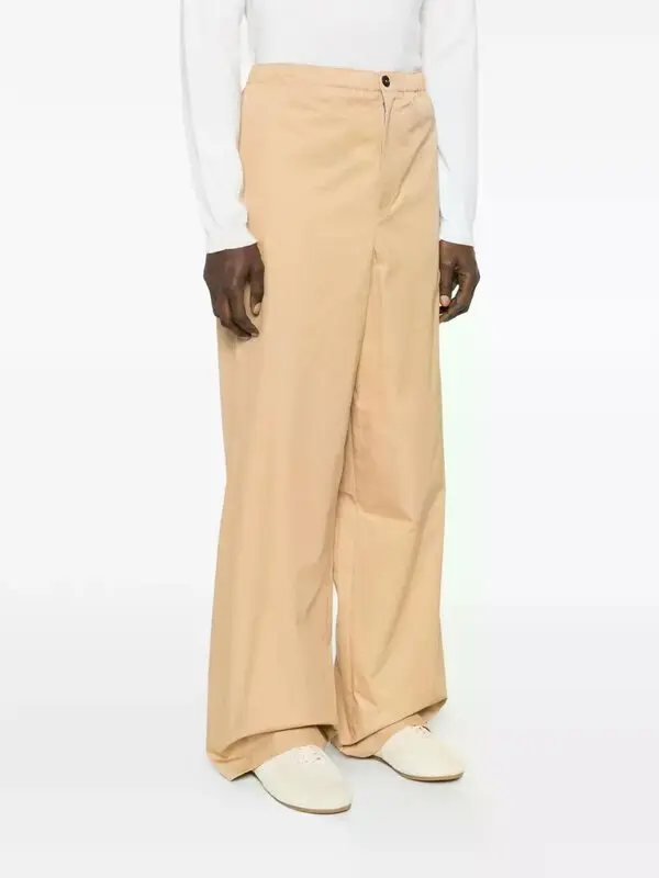 JIL SANDER Elasticated Waistband Trousers - Neutrals