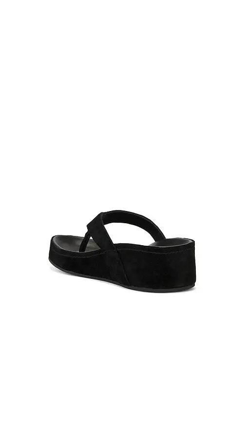 TONY BIANCO Blaire Suede Wedge Sandal - Black