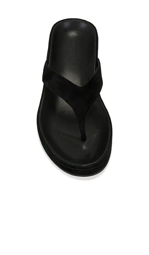 TONY BIANCO Blaire Suede Wedge Sandal - Black