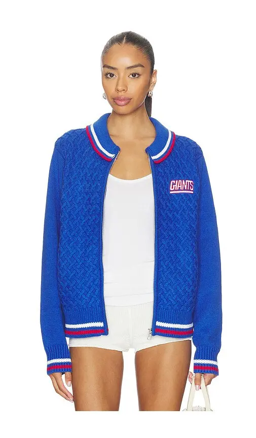 Terez X Revolve Giants Mixed Knit Jacket In . Also - Blue