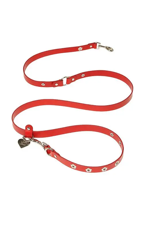 LITTLE BEAST Ruby Flower Power Leash - Red