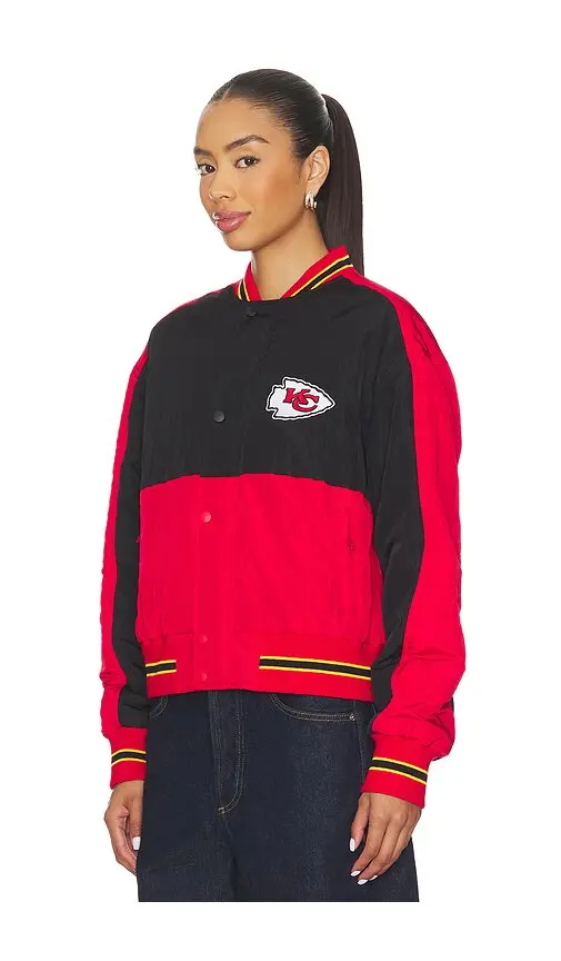 Terez Chiefs Crop Bomber - Black
