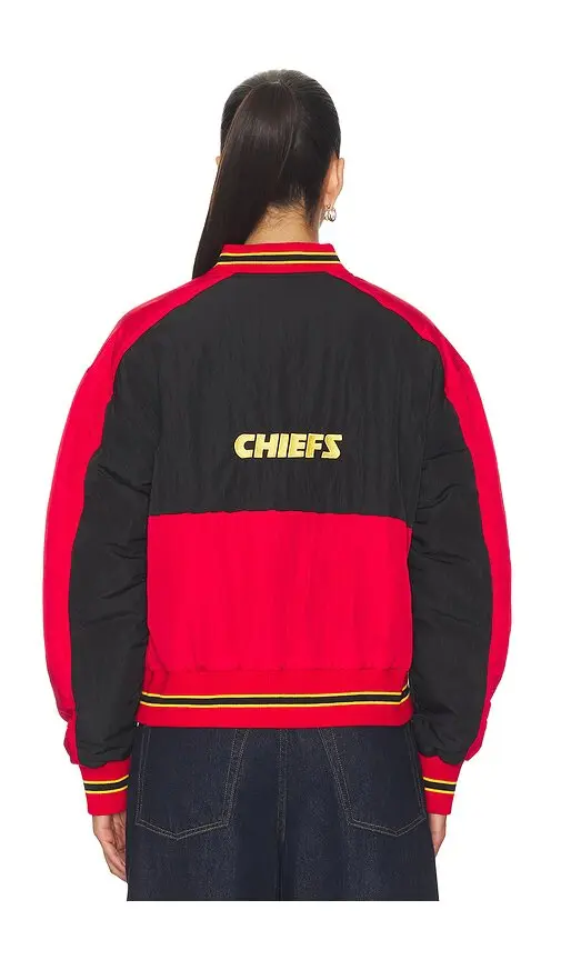 Terez Chiefs Crop Bomber - Black