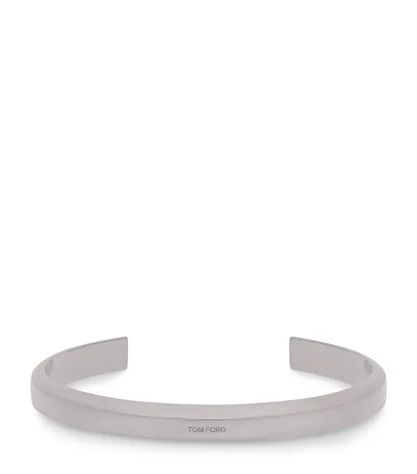 TOM FORD Logo-engraved Sterling Bangle - Silver
