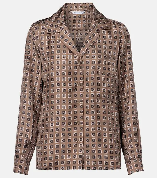 Max Mara Printed Silk Shirt