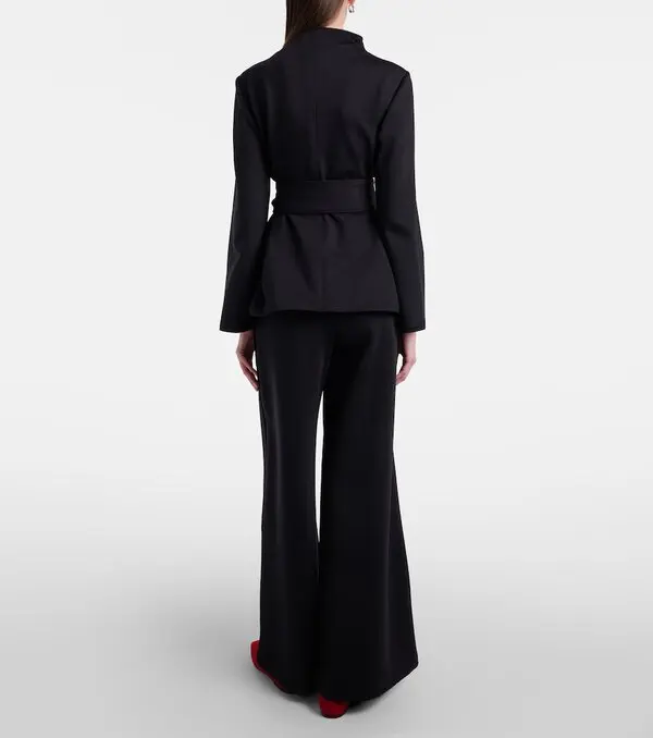 Max Mara Nigella Jersey Wide-leg Pants - Black