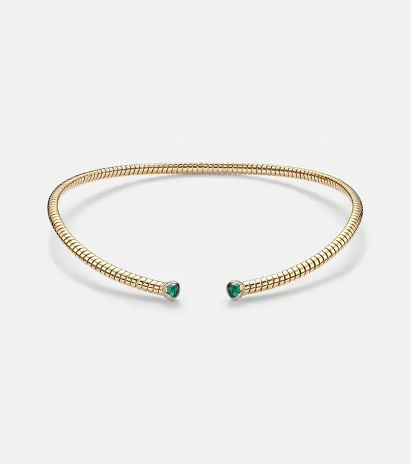 Marina B Trisolina 18kt Necklace With Emeralds And Diamonds - Gold